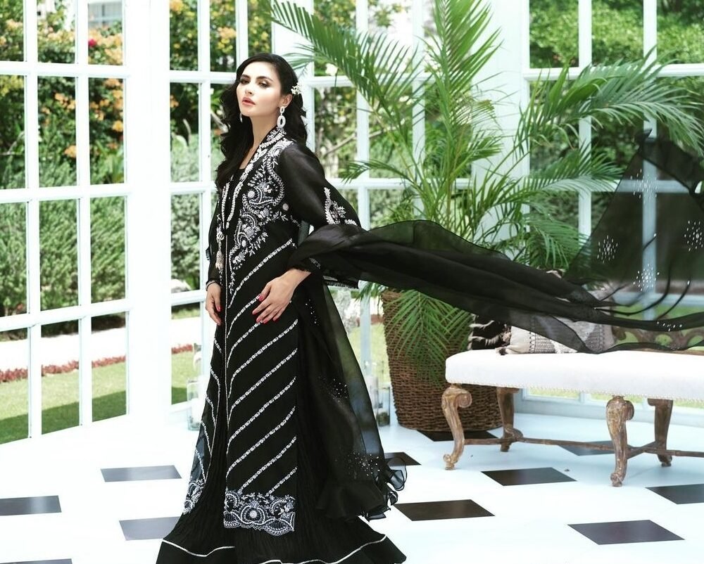 Beautiful Black Front open Gown Dress - Fab By Amirah