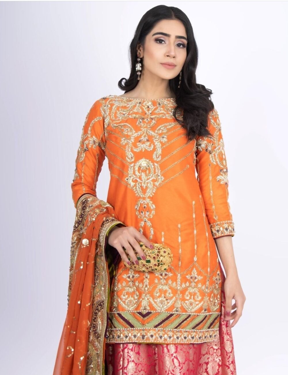 Long Shirt With Sharara - Fab By Amirah